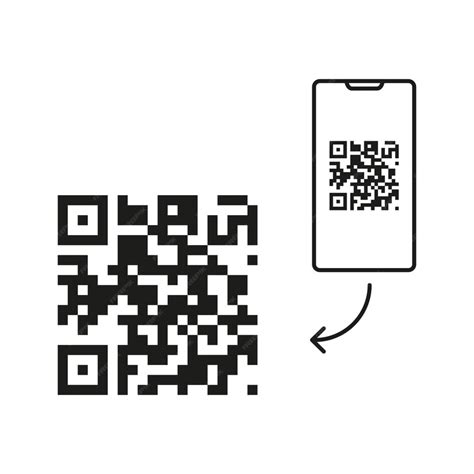 Qr 코드 라인 아이콘이 있는 전화 스마트폰 화살표로 나를 스캔하는 비문이 있는 Qua 코드 Scan Me 스캔 Qr 코드