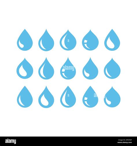 Water Drops Vector Icon Set Simple Drop Of Water Icons Stock Vector Image And Art Alamy