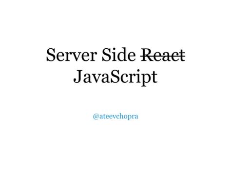 Server Side Rendering Caching And Performance Ppt