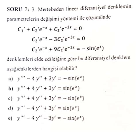 the parameters of the 3rd order differential equation