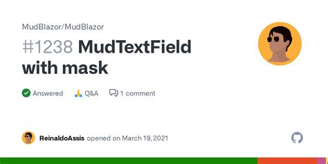 Mudtextfield With Mask · Mudblazor Mudblazor · Discussion 1238 · Github