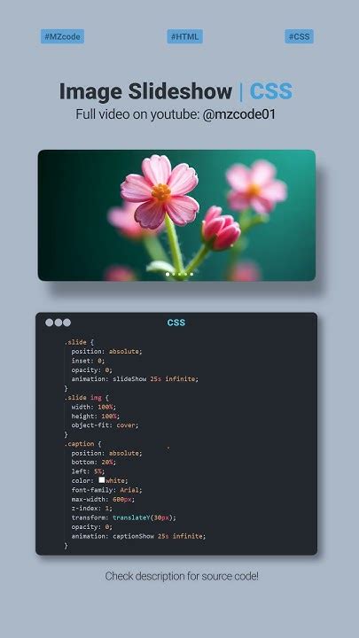 Create A Stunning Css Image Slideshow No Javascript 🔥csstips Cssshorts Css Youtube