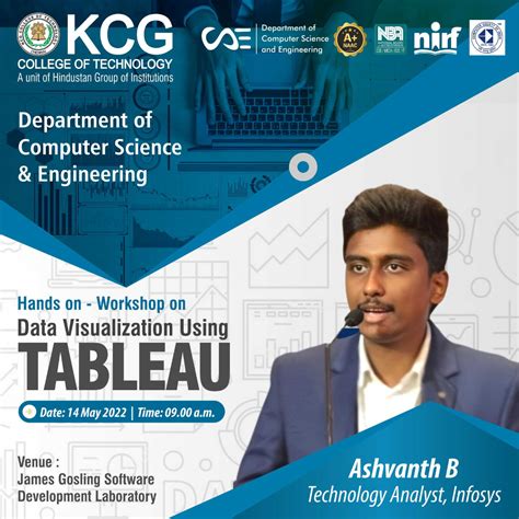 hands on workshop on data visualization using tableau kcg college of technology