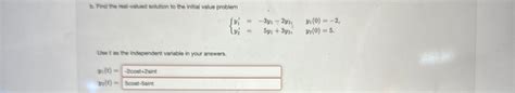 Solved B ﻿find The Real Valued Solution To The Initial