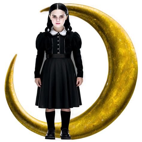 Download Wednesday Addams Moon Background Png 15