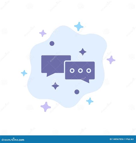 Chat Chatting Mail Email Blue Icon On Abstract Cloud Background