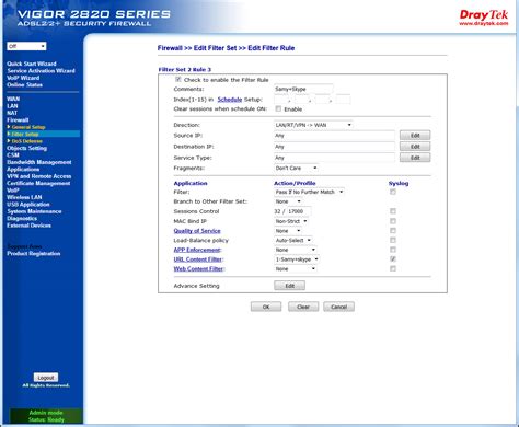 Firewall Draytek Vigor 2820 Incorrectly Blocking Ip Address Based On Keyword Filtering