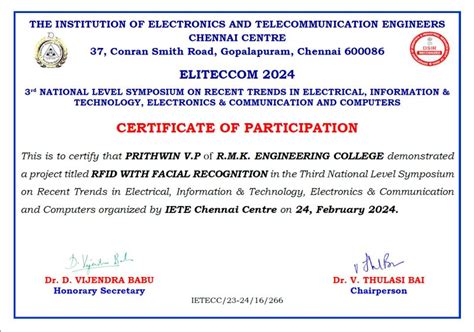 Prithwin V P On Linkedin Iete Elitecom Learningandgrowth