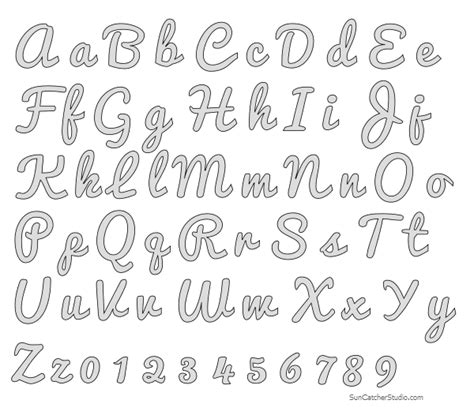 Cursive Stencils Alphabet Letter Printable Stencil Letters Templates