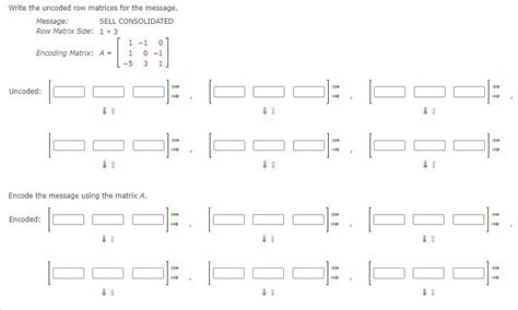 Solved Write The Uncoded Row Matrices For The Message Chegg