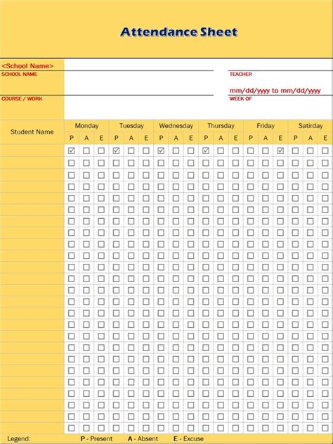 Attendance Sheet Template Excel Word Template Attendance Sheet Attendance Sheet Template