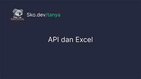 Api Dan Excel Forum Coding Indonesia