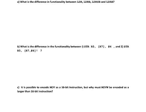 Solved A What Is The Difference In Functionality Between