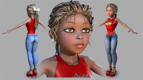 Stylized Girl 3d Model 20 Ma Fbx Obj Free3d