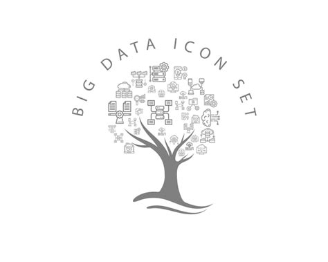 Premium Vector Big Data Icon Set On White Background Premium Vector