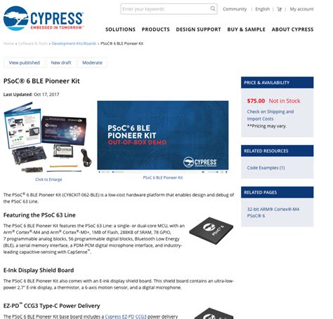 Lesson PSoC Introduction Resources IoT Expert