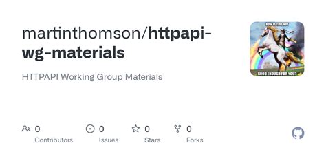 Github Martinthomsonapi Wg Materials Api Working Group