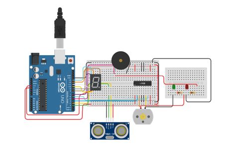 Circuit Design Smart Water Tank Tinkercad