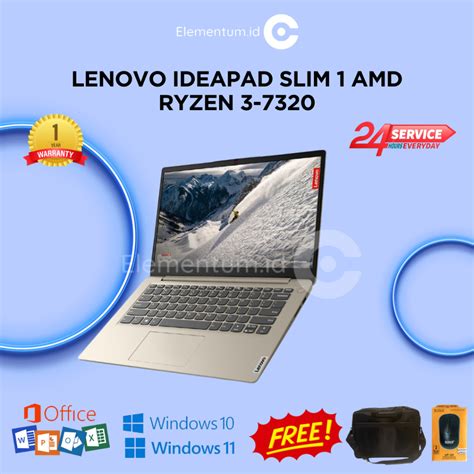 Jual Laptop Lenovo Ideapad Slim 1 Amd Ryzen 3 7320 8GB 256GB SSD 14 FHD Shopee Indonesia