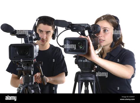 Femme qui filme caméscope Banque d images détourées Alamy