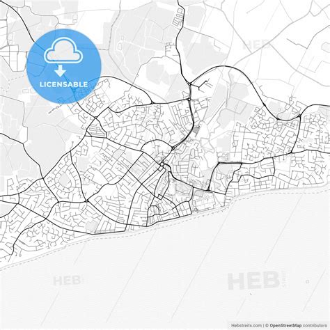 Vector Pdf Map Of Bognor Regis England Hebstreits
