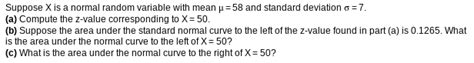 Solved Suppose X Is A Normal Random Variable With Mean μ58