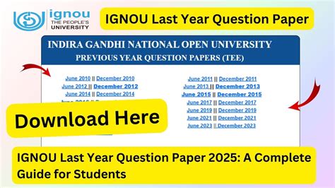 Ignou Programmes List 2025 Comprehensive Guide To Courses Offered