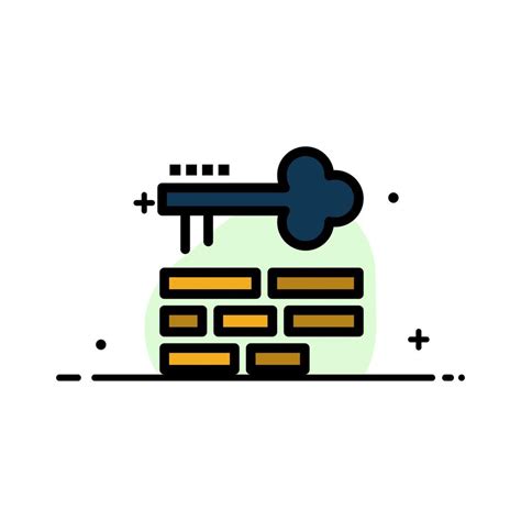 Key Lock Layout Login Business Flat Line Filled Icon Vector Banner Template 15509761 Vector Art