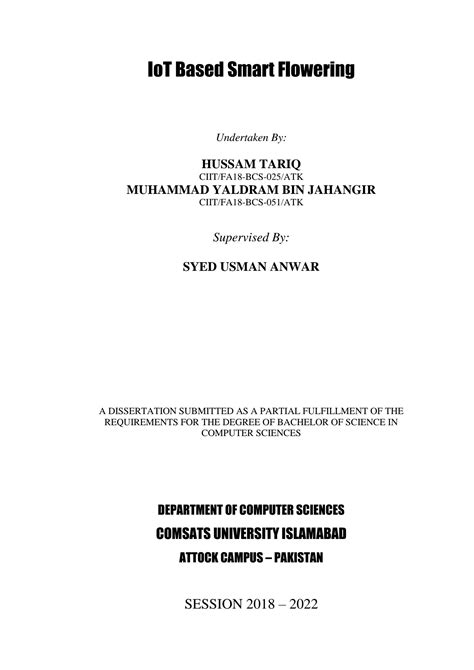 SOLUTION Iot Based Smart Flowering Final Fnf Studypool