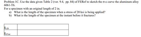 solved problem 1c use the data given table 2 ver 9 4 pp