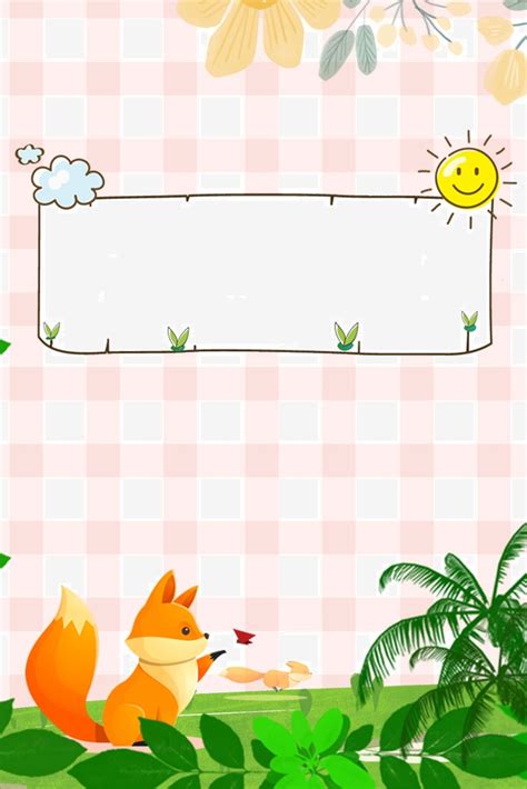 작은 여우 손으로 그린 그림 분홍색 귀여운 배경 만화 만화 작은 여우 손으로 그린 배경 일러스트 및 사진 무료 다운로드 Pngtree