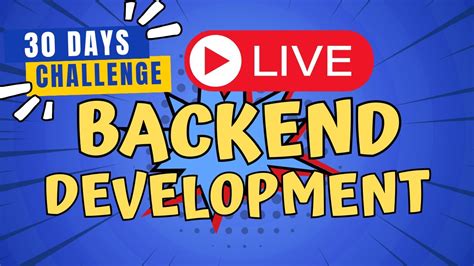 30 Days Live Challenge On Backend Development Nodejs Express Mongodb