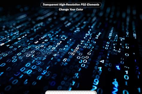Premium PSD Binary Code Background Motion Binary Data Hacking Computer Data Technology