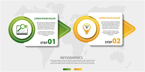 두 화살표 다이어그램 그래프 프리젠 테이션 및 원에 대한 벡터 인포 그래픽 3d 템플릿 2가지 옵션이 있는 비즈니스 개념 콘텐츠 순서도 단계 부품 타임라인 워크플로 차트