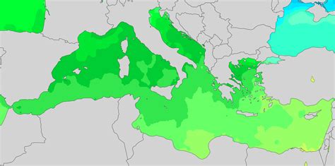 Mediterranean Sea Temperature And Map