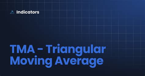 Tma Triangular Moving Average Indicators