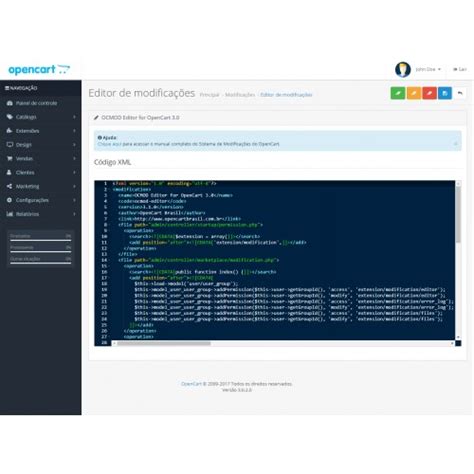 OpenCart OCMOD Editor