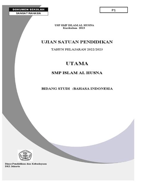 Sampul Soal Ujian Sekolah Kherysuryawan Id Pdf