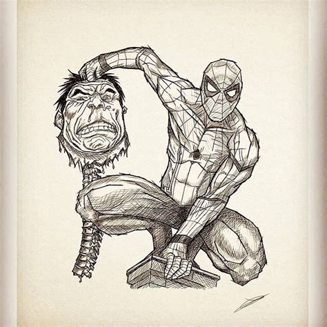 Spiderman Sketch Hulk Disney Drawings Sketches Photo And Video