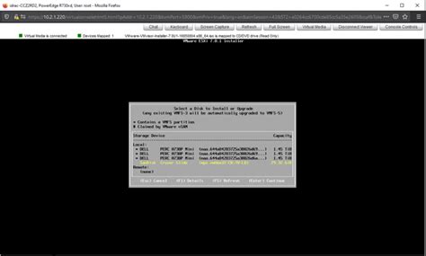 Installing Upgrading VMware VSphere ESXi Update Via IDRAC Virtual Bytes