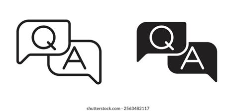 Qna Icons Outline Fill Vector Illustration Stock Vector Royalty Free 2563482117 Shutterstock