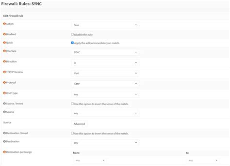 Set Up The Sync Interface Firewall Rules Bachelor Tech