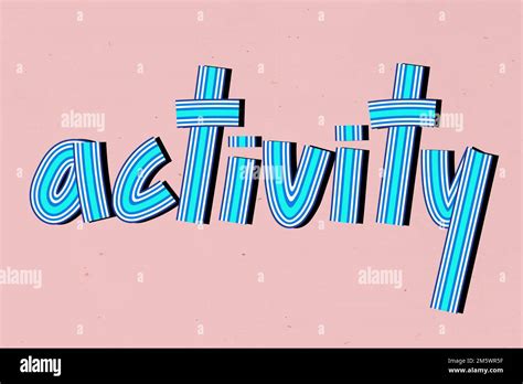 Activity Vector Line Font Retro Calligraphy Lettering Hand Drawn Stock