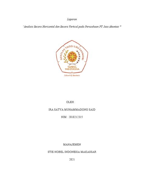 Laporan Analisis Horizontal Dan Vertical Pdf