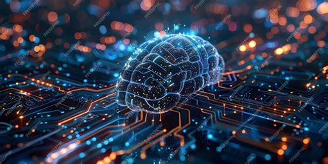 Illustration Of Artificial Intelligence And Big Data Concepts Through A Futuristic Business D