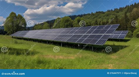 Green Energy Generative Ai Illustration Stock Illustration