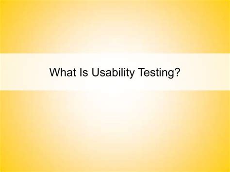 SharePoint And Usability Testing PPT
