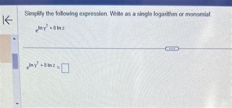 solved simplify the following expression write as a single