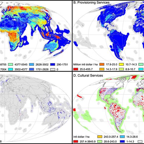 Global Ecosystem Services Assessment Values For 2005 A Regulating