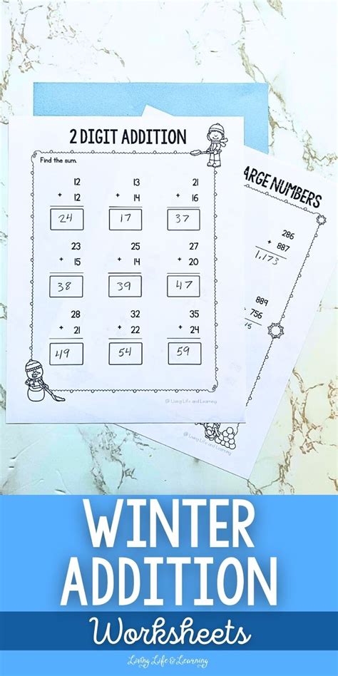 Winter Addition Worksheets